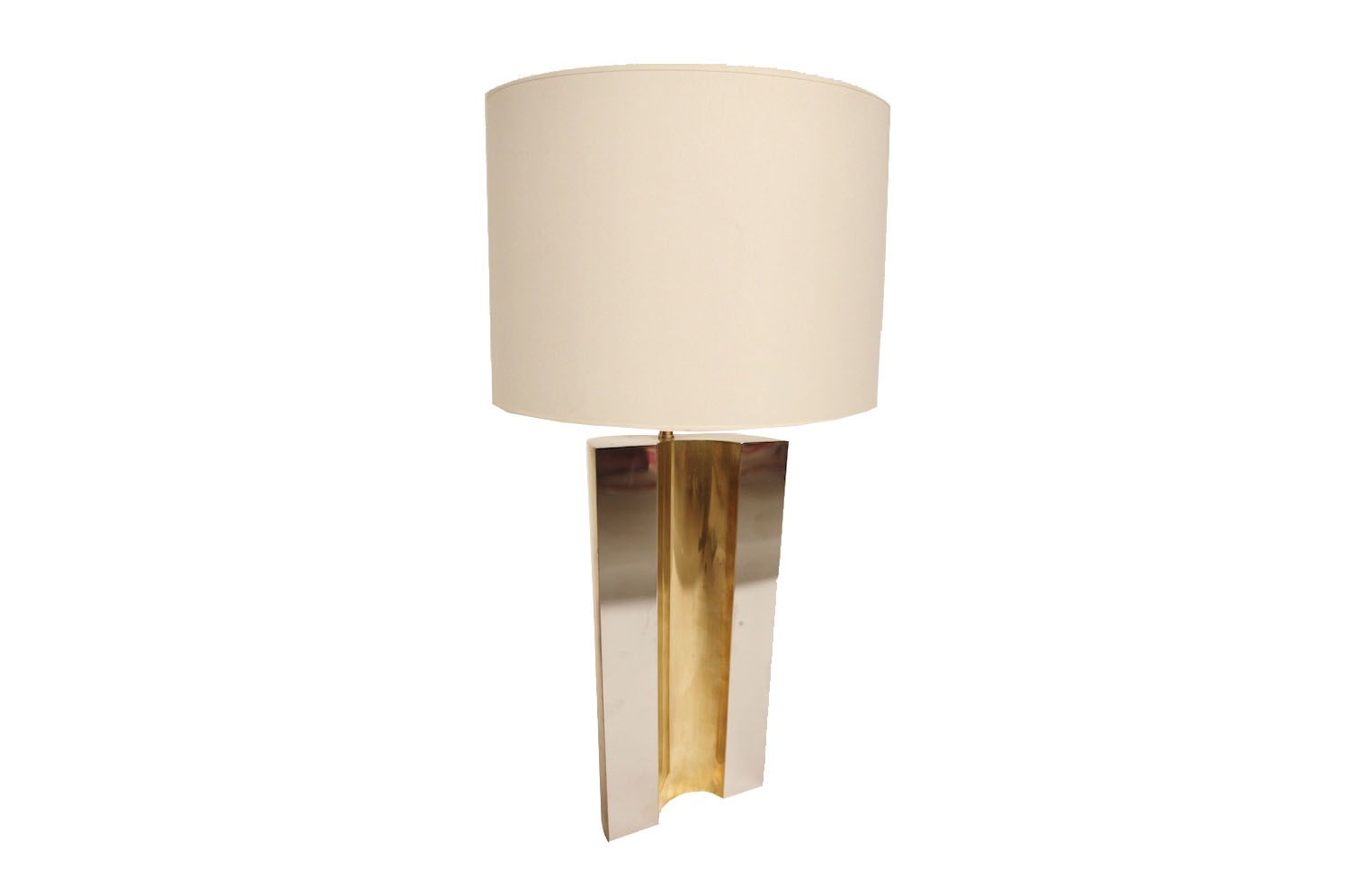 Gilt and silvered brass lamp, circa 1970 - French antiques and art ...
