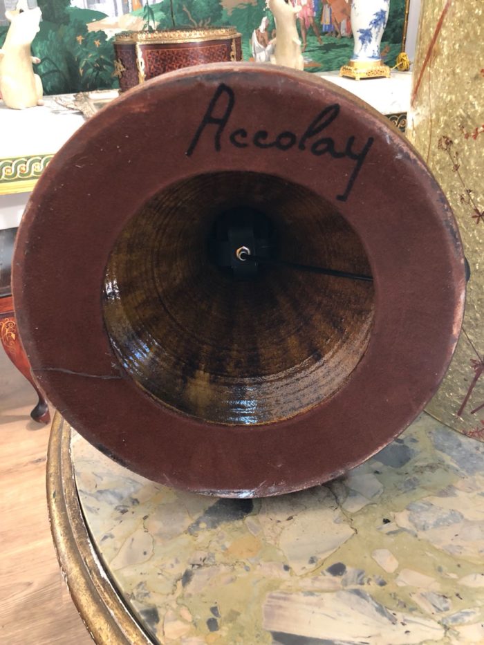 Accolay Lampe céramique et résine 1970 - Jean-Luc Ferrand Antiquaire Paris