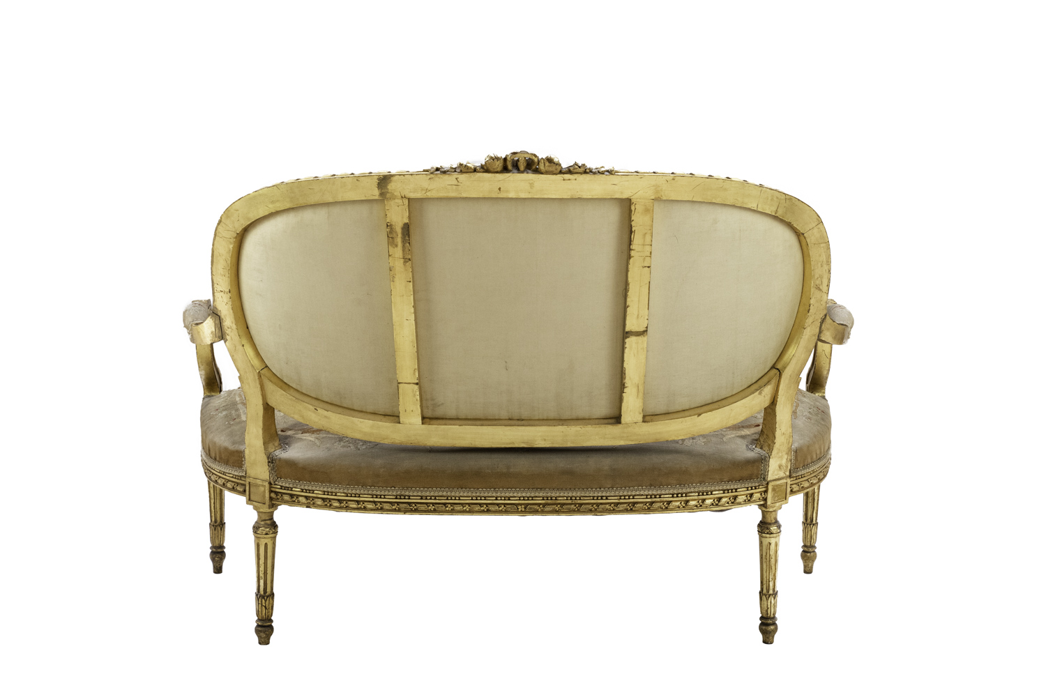 Canapé style Louis XVI en bois doré, circa 1880 - JLF Antiquités